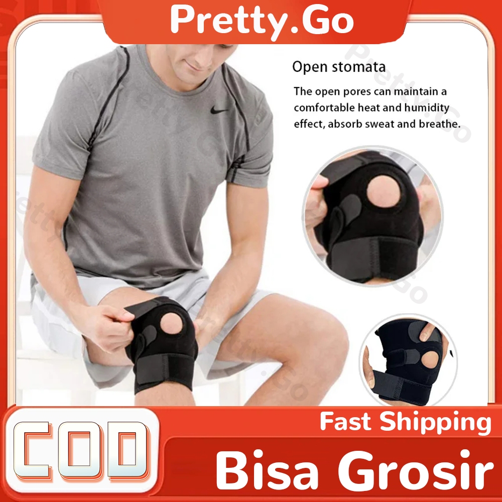 Jual Deker / Dekker Lutut / Knee Support Open Patella peyangga lutut Warna hitam Untuk olahraga ...