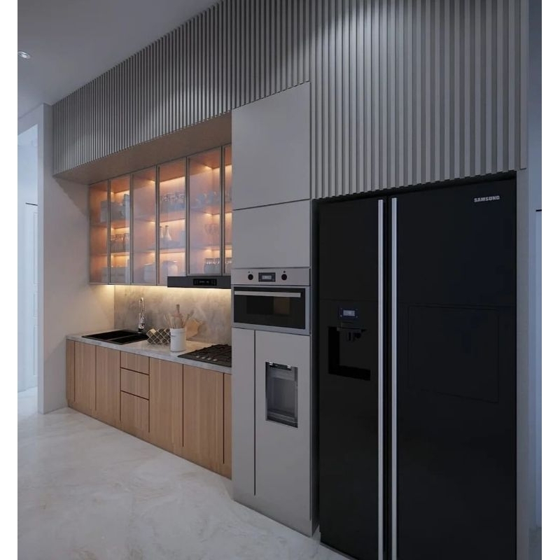 Jual KITCHEN SET CUSTOM BAHAN PLYWOOD MERANTI TEBAL 18MM FINISHING HPL ...