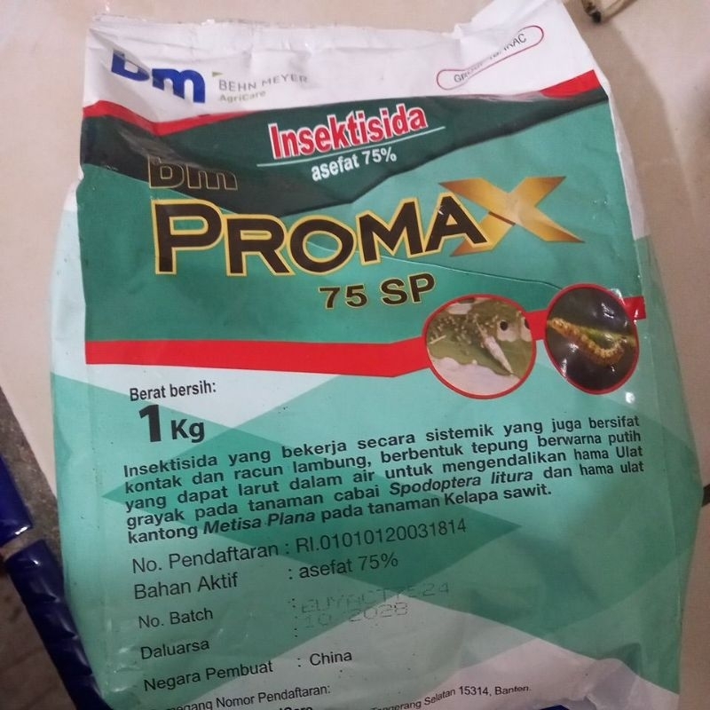 Jual Insektisida Bahan Aktif Asefat 75% BM Promax Kemasan Pabrik 1 Kg ...