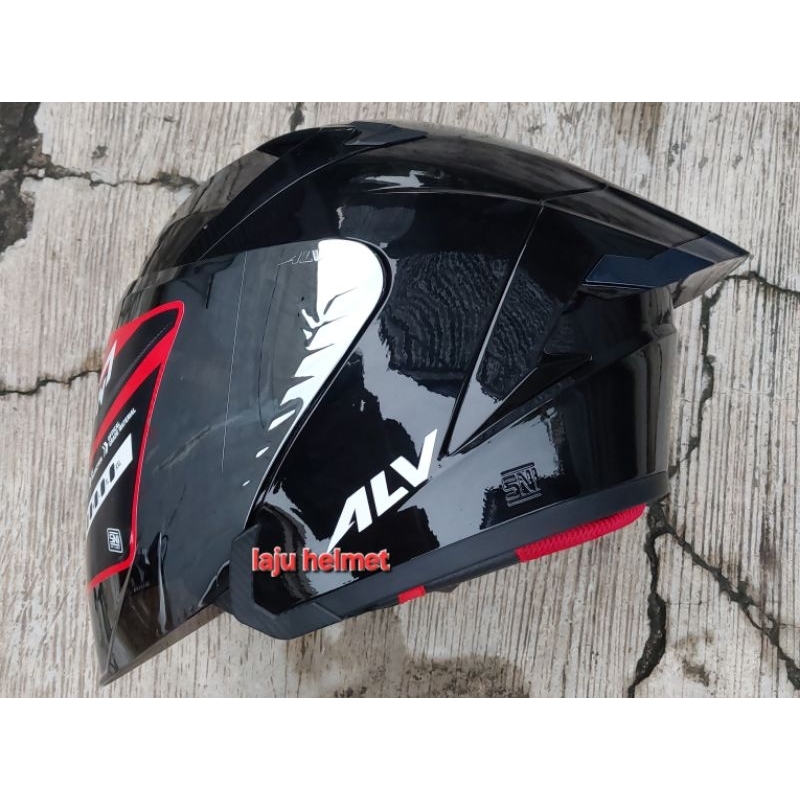 Jual helm ALV ultron PRO single visor solid Black glossy original ...