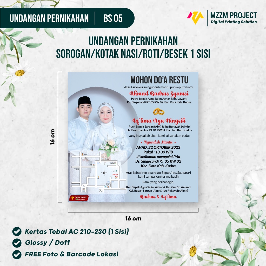 Jual UNDANGAN PERNIKAHAN KARTU NASI BESEK SOROGAN PUNJUNGAN - UNDANGAN ...