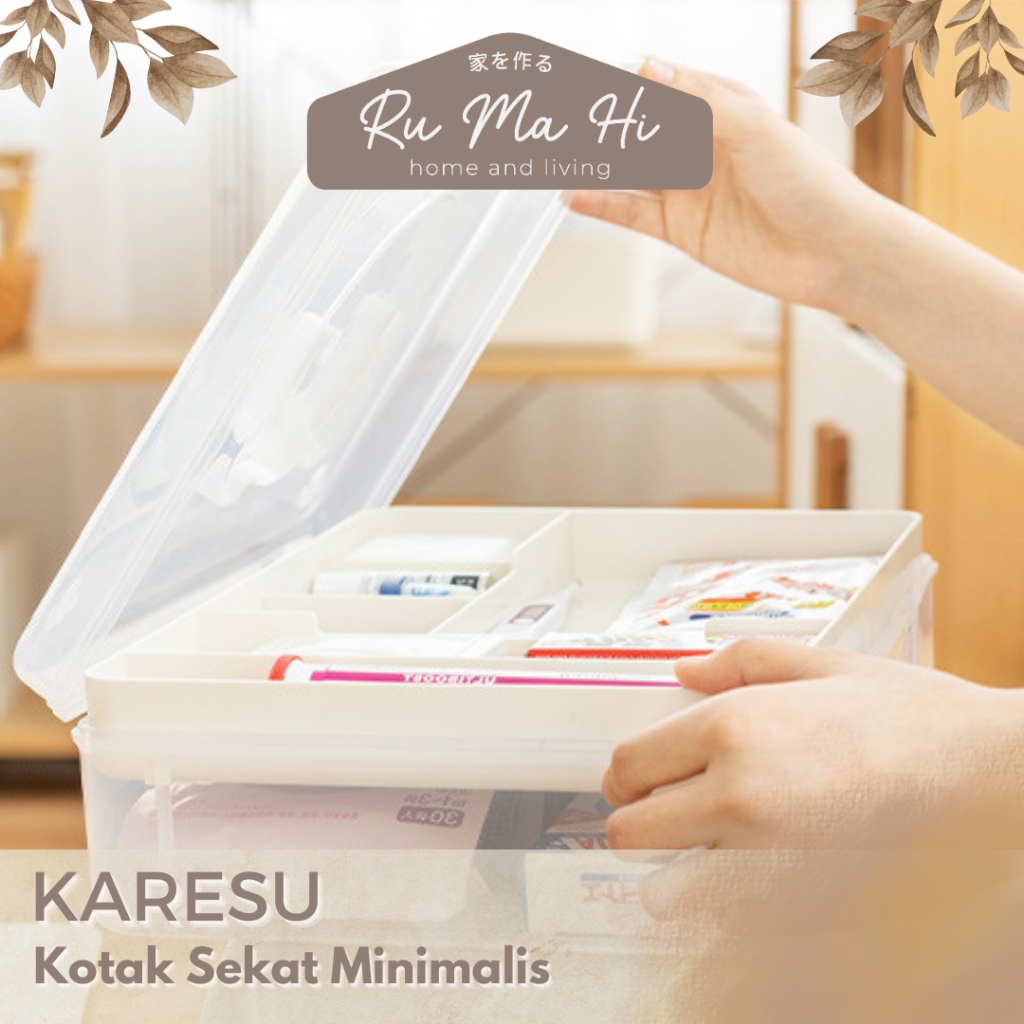 Jual RUMAHI -KARESU Storage Emergency Kit Minimalis Organiser Obat ...