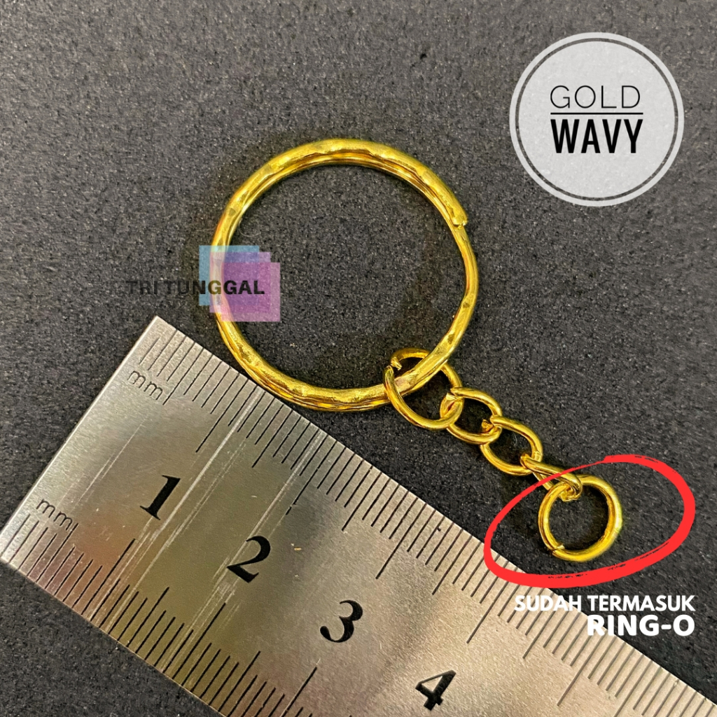 Jual Ring Gantungan Keychain Bentuk Lingkaran Polos Lurus Wavy ...