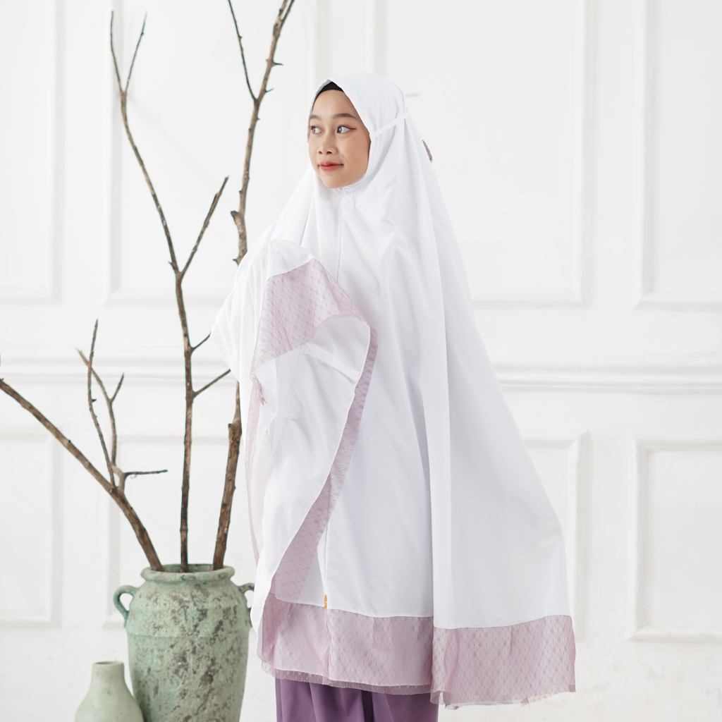 Jual Mukena Santri Polos - Maryam Series Putih Olive / Mukena ...