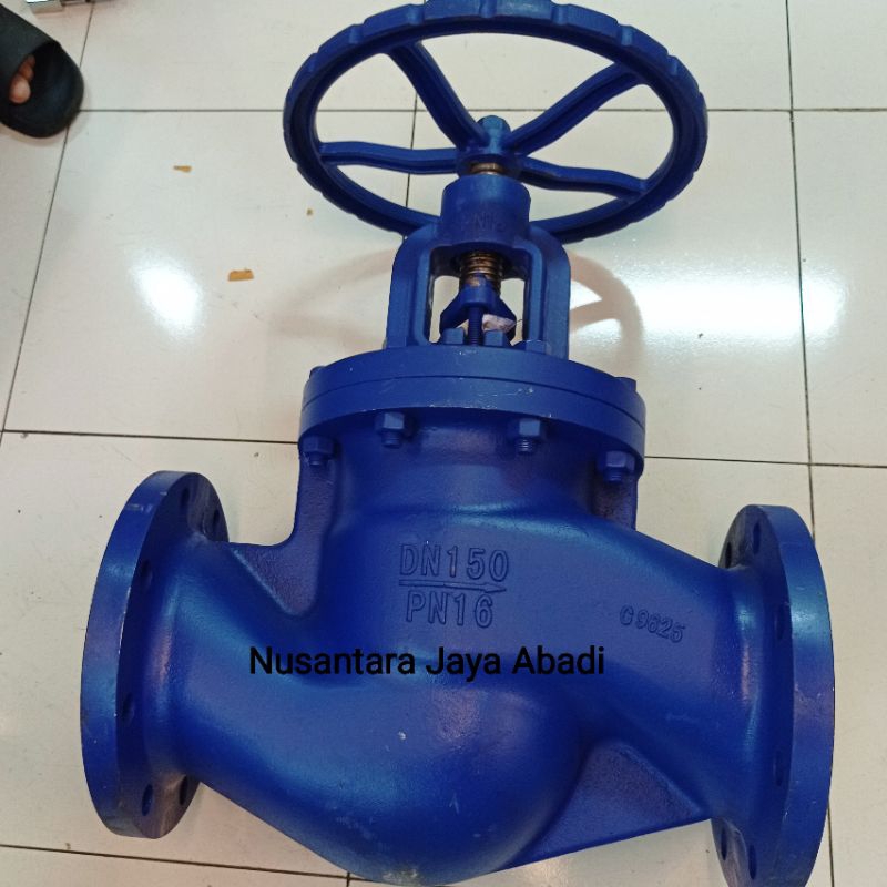 Jual Globe Valve Cast Iron Flange PN 16 6 " inchi DN 150 Uap Oil ...
