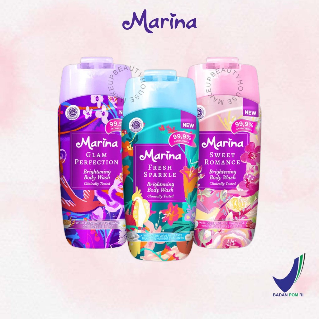 Jual MARINA Brightening Body Wash Botol 95ml - Sabun Cair | Shopee ...