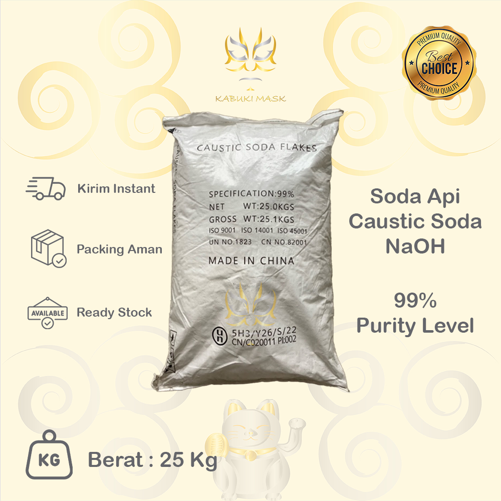 Jual Soda Api 25 Kg/ Caustic Soda Flakes 25 Kg/ NaOH 25 Kg/ Soda Api Zak/ Soda Api Sak | Shopee ...