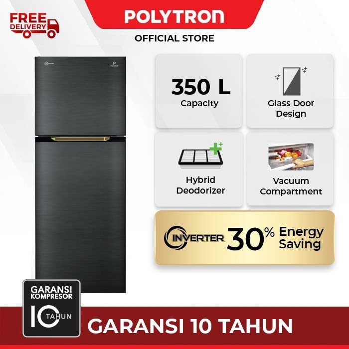 Jual POLYTRON Kulkas 2 Pintu New Belleza Big Liter 350 Liters PRM 495GH ...