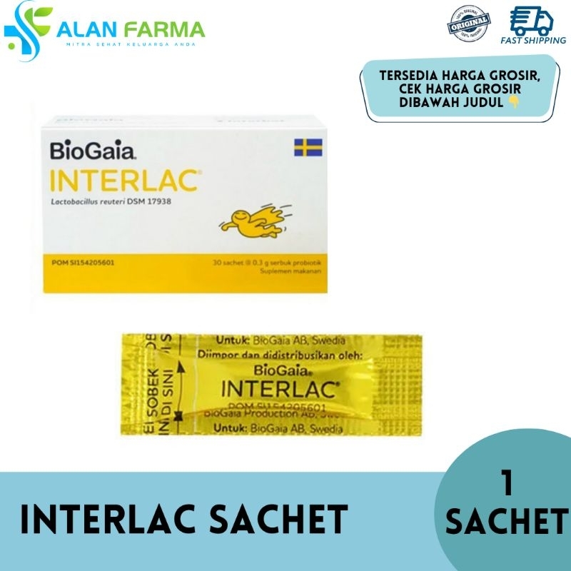 Jual Interlac Sachet | Interlac 1 Sachet | Suplemen Pencernaan Bayi ...