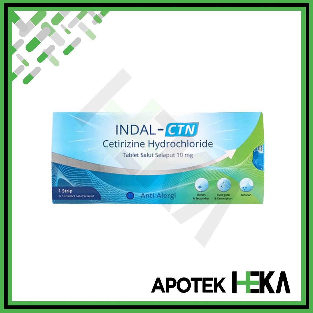Jual Indal CTN Cetirizine Strip isi 10 Tablet - Obat Alergi [JAKSEL ...