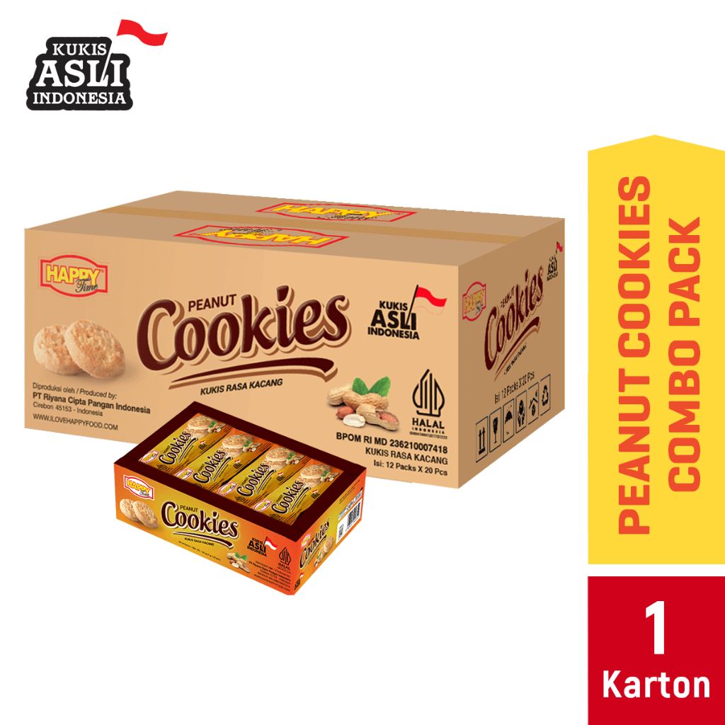Jual Happy Time Cookies Kacang (1 Karton) | Shopee Indonesia