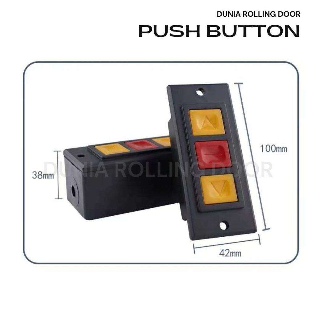 Jual push button / saklar 3 tombol rolling door / lift switch button ...