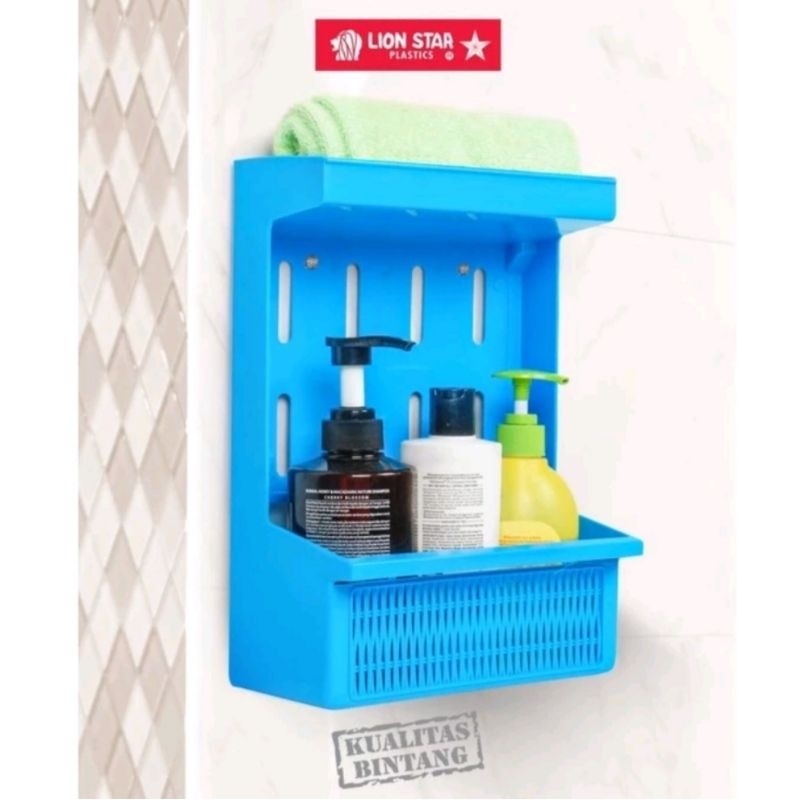 Jual Rak bumbu plastik/rak sabun/rak kamar mandi lion star | Shopee ...