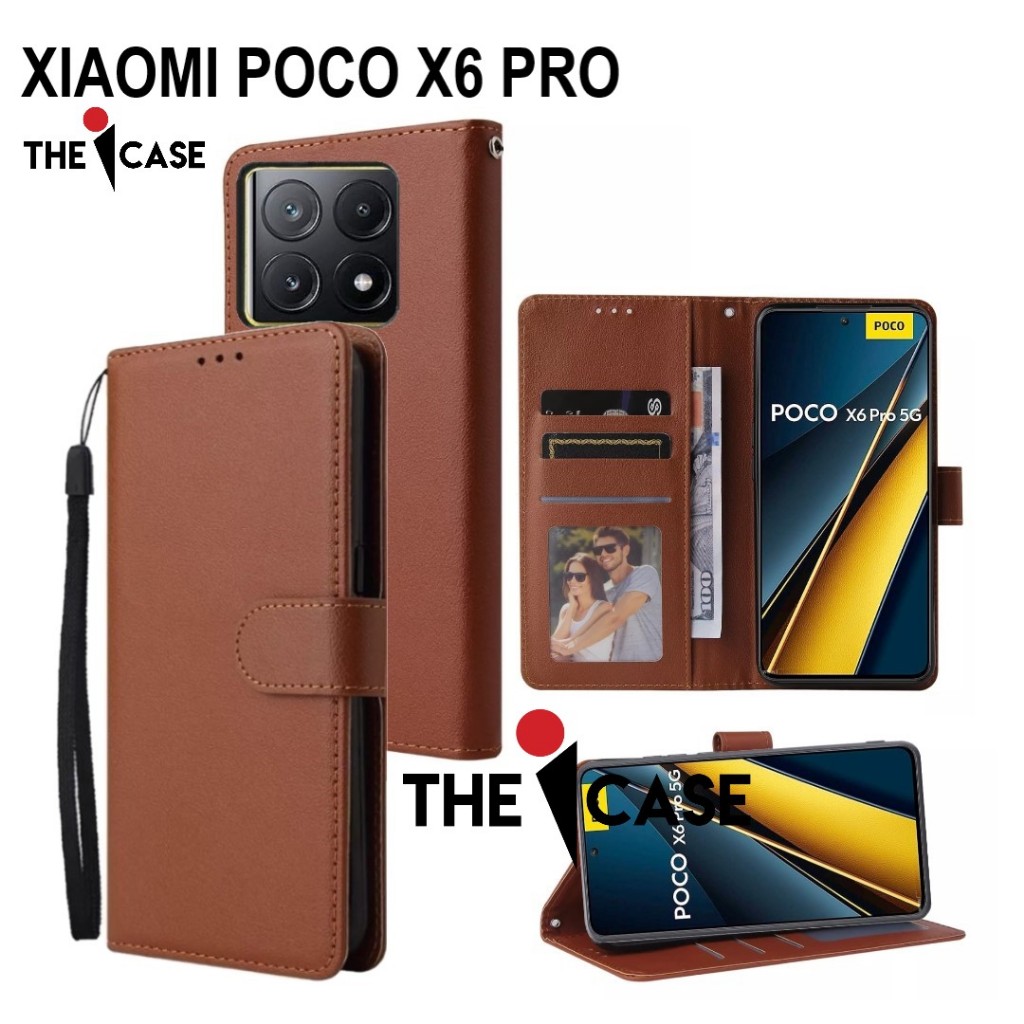 Jual Casing XIAOMI POCO X6 PRO 5G model flip buka tutup case kulit ada ...