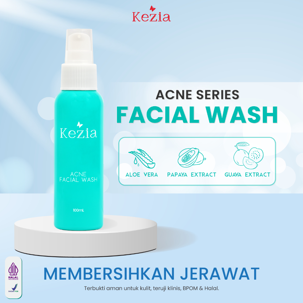 Jual (KEZIA) Beauty Facial Wash NEW ACNE 100ml - Sabun Cuci Muka Wajah Berjerawat | Shopee Indonesia