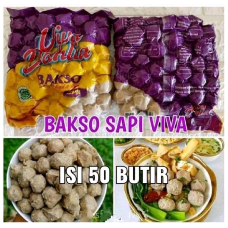 Jual Bakso Sapi Viva | baso sapi isi 50 | Baso sapi viva 500 gram | Shopee Indonesia