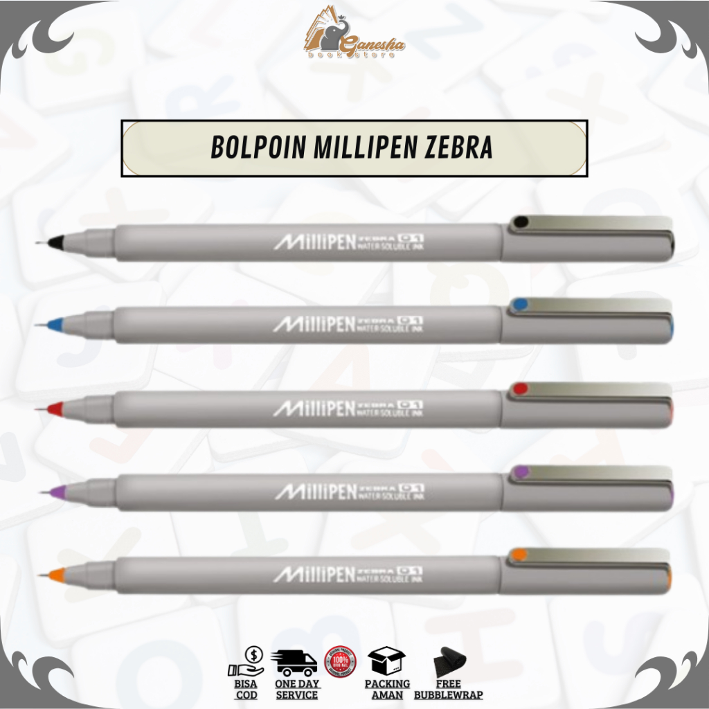 Jual ATK : Zebra MILLIPEN Color Pulpen 0.1 Milipen murah | Shopee Indonesia