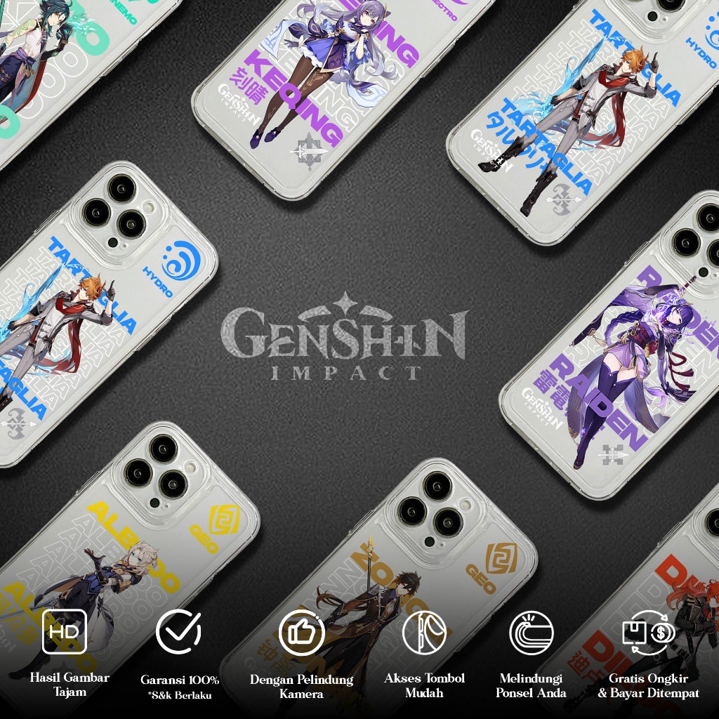 Jual CASE PREMIUM GENSHIN IMPACT HIGH QUALITY CASING SOFTCASE JELLY ...