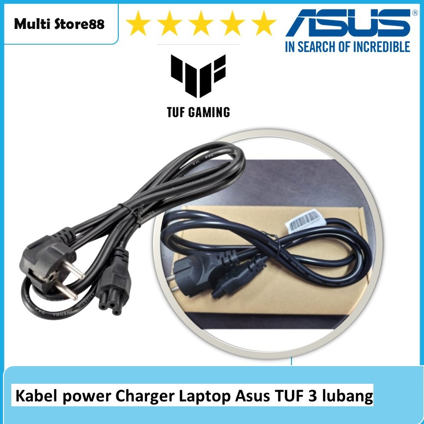 Jual Kabel power Charger Laptop Asus TUF Original 3 lubang | Shopee ...