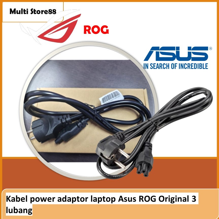 Jual Kabel power adaptor laptop Asus ROG Original 3 lubang | Shopee ...
