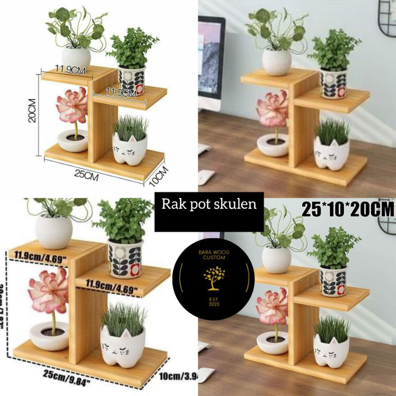 Jual rak pot skulen susun kayu jati jawa | Shopee Indonesia