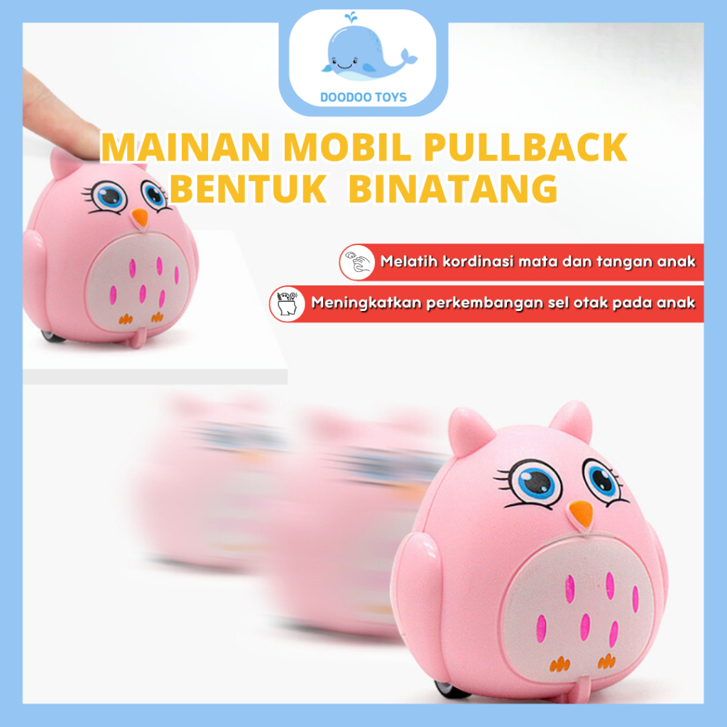 Jual Mainan Anak Mobilan Bentuk Binatang / Mainan Lucu Tarik Mundur ...
