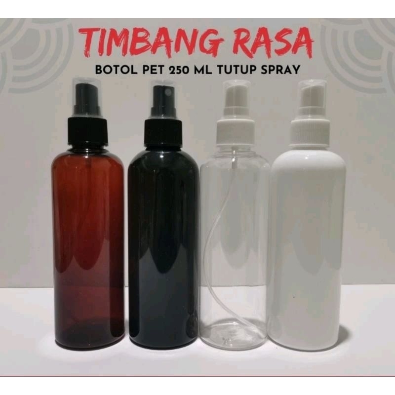 Jual Botol 250ml PET tebal tutup spray facemist neck 24 | Shopee Indonesia