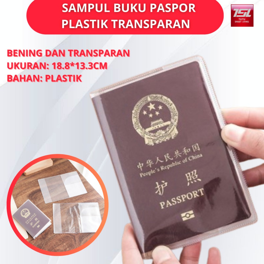 Jual TUTU Sampul Buku Paspor Plastik Transparan Dengan Saku Travelmate ...