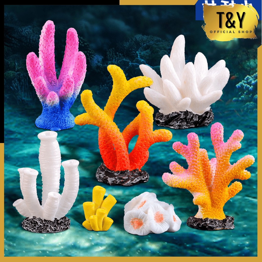 Jual T&Y Hiasan Aquarium Artificial Coral Fish Model Terumbu Karang Tank Decoration Ornamen ...