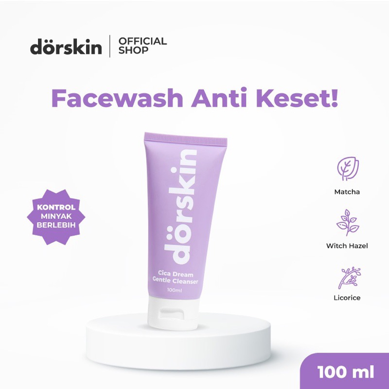 Jual DORSKIN FACIAL WASH CICA DREAM GENTLE CLEANSER 100ml | Shopee ...