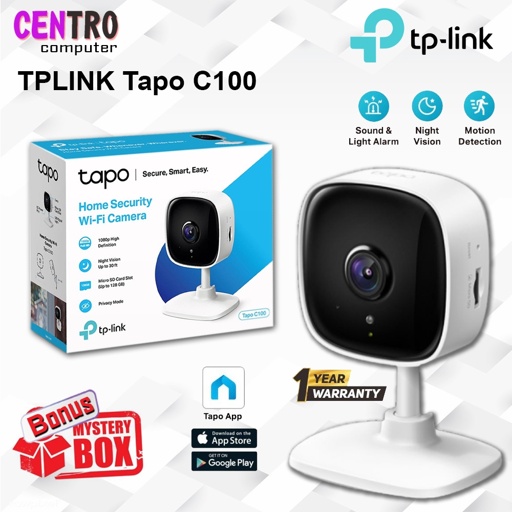 Jual TPLINK Tapo C100 Home Security WiFi Camera-IP Camera TP-Link Tapo ...