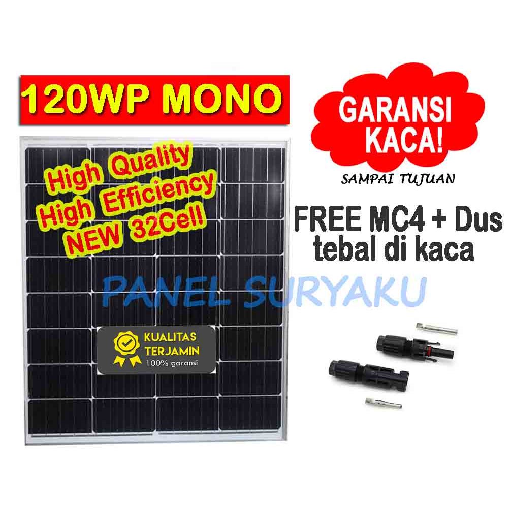 Jual Solar Panel Surya 120wp Mono Solar Cell 120wp Mono FREE MC4 ...