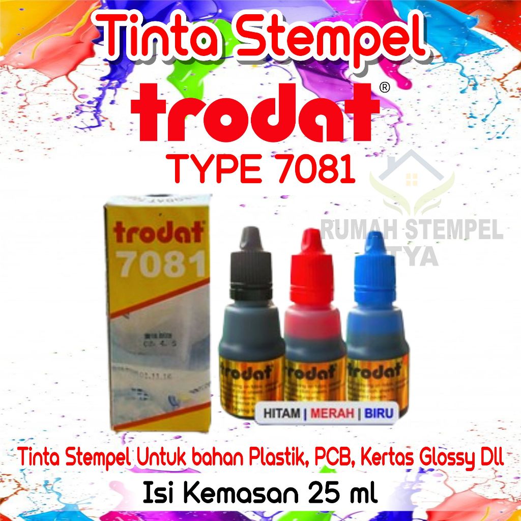 Jual Tinta TRODAT 7081 , Tinta Stempel Untuk bahan Plastik, PCB, Kertas Glossy Dll | Shopee ...