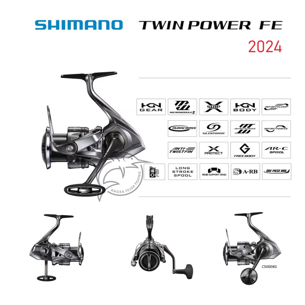 Jual Shimano Twin Power FE 2024 Spinning Reel Pancing | Shopee Indonesia