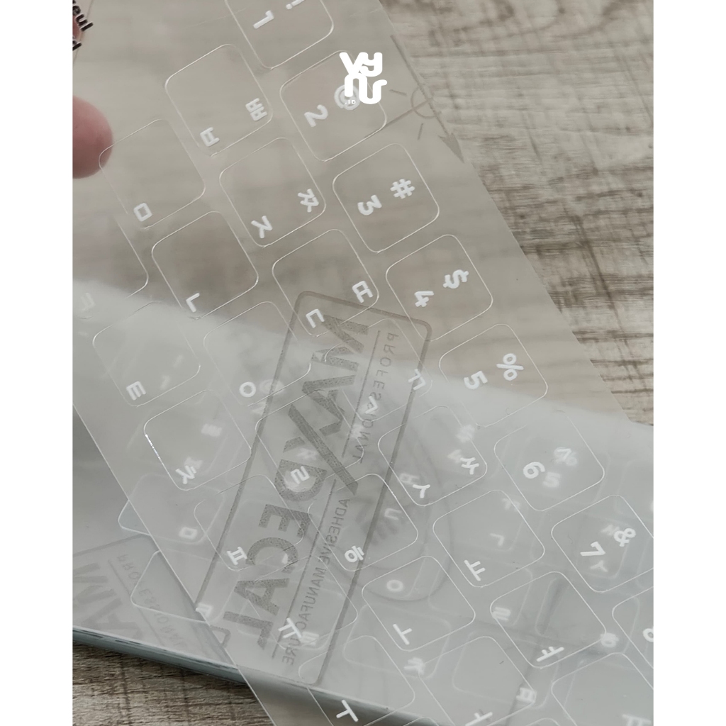 Jual SERI TERBARU STIKER KEYBOARD HANGUL [ TRANSPARANT DOUBLE LAMINATE ...