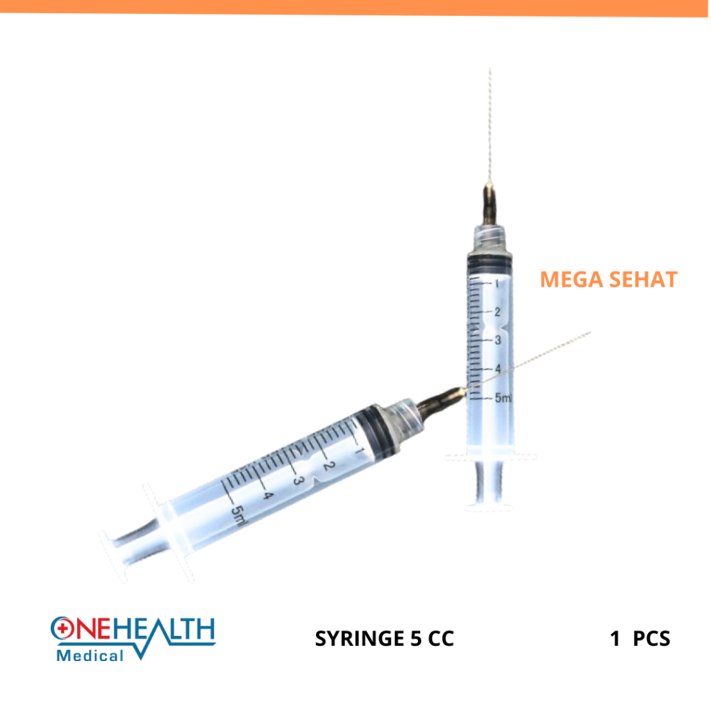 Jual Spuit Onehealth Syringe 5 cc Luer Tip Jarum Suntik Disposable Alat ...