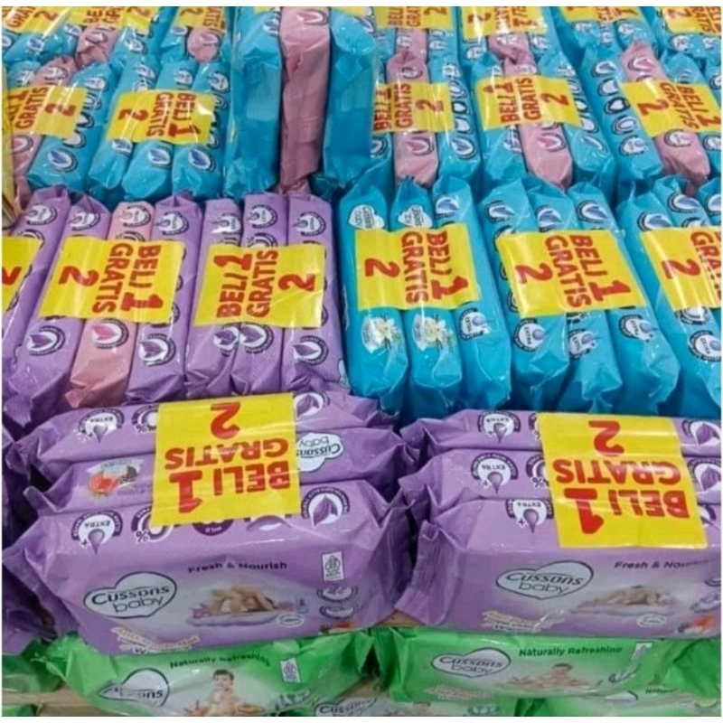 Jual Tissue Tisu Basah Cussons Baby BELI 1 GRATIS 2 (DAPAT 3 PACK) 45S ...