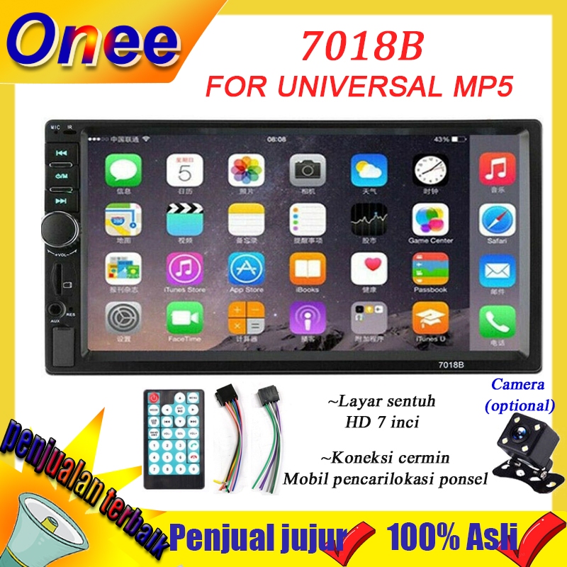 Jual 【COD】Radio mobil 7018B Head unit double din 7 inch Bluetooth audio ...