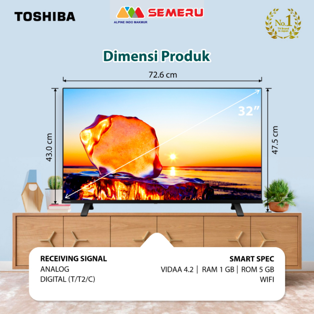 Jual TOSHIBA LED SMART TV 32" 32V31LP TV Dan 43" 43V31LP HD Smart TV - WIFI Netflix/Youtube ...