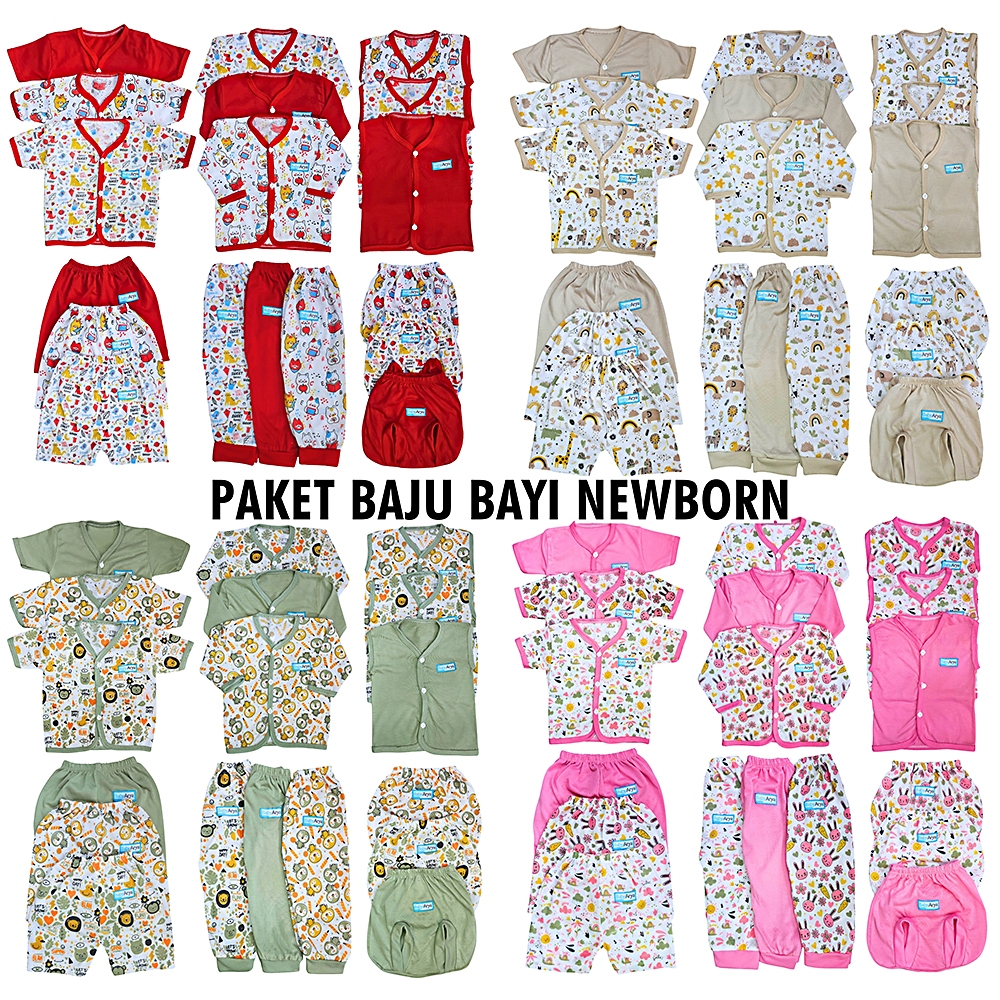 Jual 18 Pcs Paket Baju Bayi Celana Bayi Baru Lahir Set Newborn BIZ SNI ...