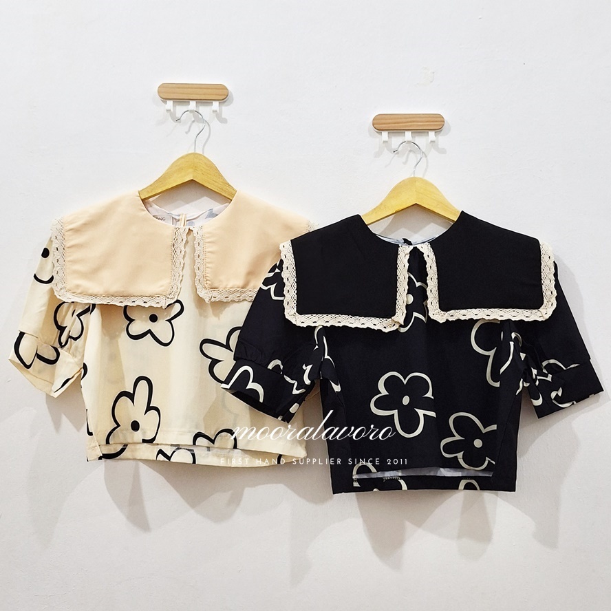 Jual RIFE FLOWER CROCHET COLLAR TOP READY STOCK BANGKOK ORIGINAL ...