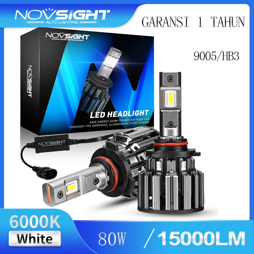 Jual Novsight F03 9005 Lampu Kabut LED Mobil 15000Lm 80W 6000K Lampu Super Terang Plug And Play ...