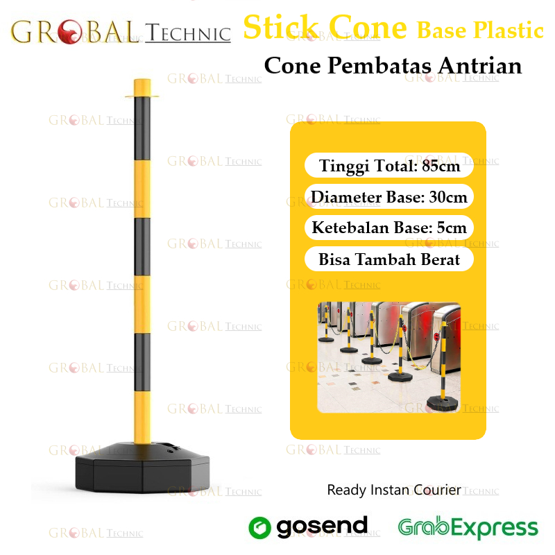 Jual Stick Cone Base Plastik 85CM / Safety Traffic Plastic Barrier ...
