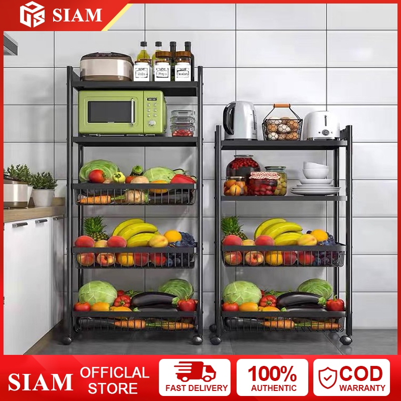 Jual Rak Dapur Berdiri Di Lantai Rak Penyimpanan Sayuran Multi-lapis ...