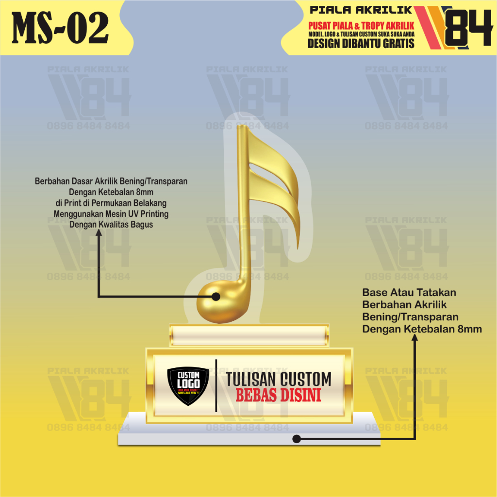 Jual Plakat Music, Piala Music, Tropy Music, Tropi Musik, Plakat ...