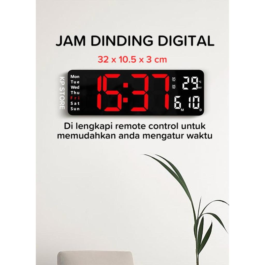 Jual Jam Dinding Digital 13 Inchi dengan Remote Control ki | Shopee ...