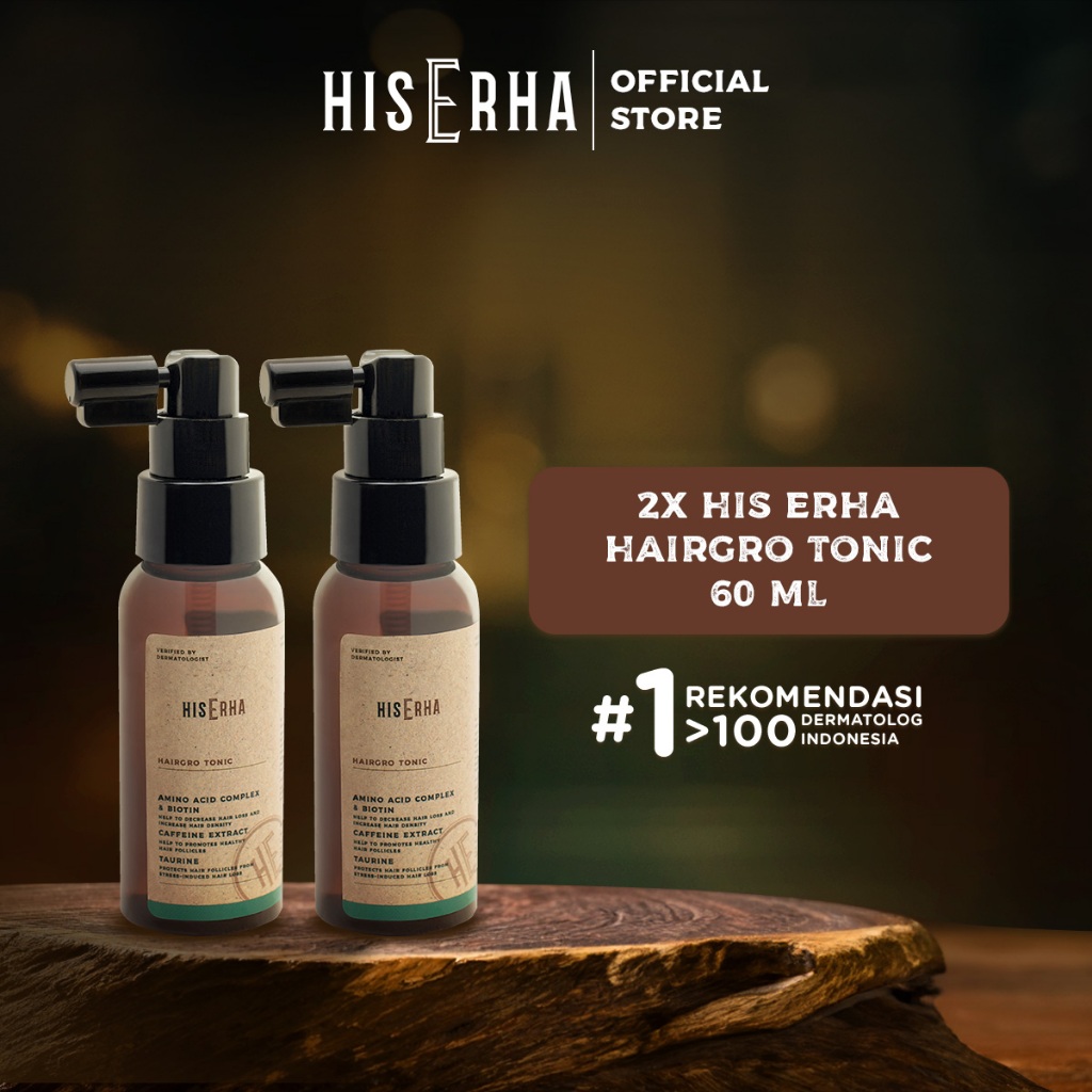 Jual HISERHA Hairgro Tonic 60 ml Twinpack (2pcs) | Shopee Indonesia