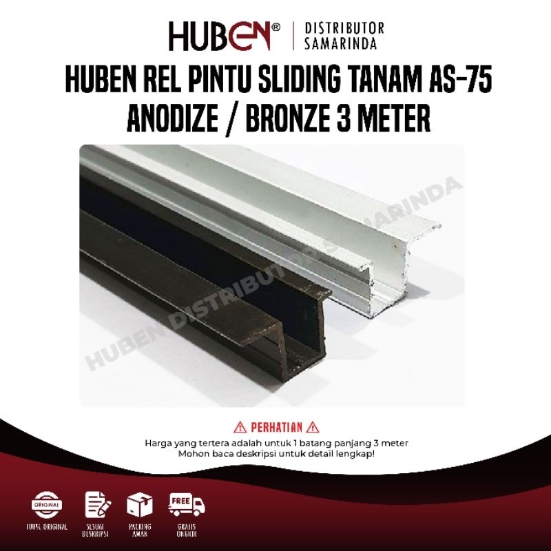 Jual Rel Pintu Lemari Geser Sliding AS 75 / Rel Tanam AS-75 / Rel Alumunium | Shopee Indonesia