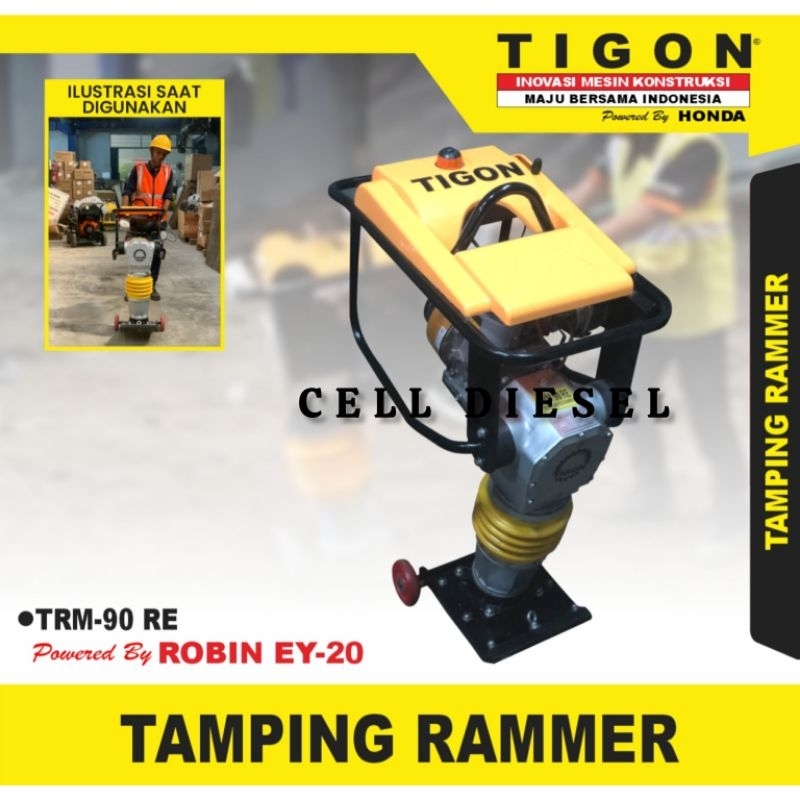 Jual TAMPING RAMMER / STAMPER KUDA TIGON (TG-RM80+ENGINE ROBIN ...