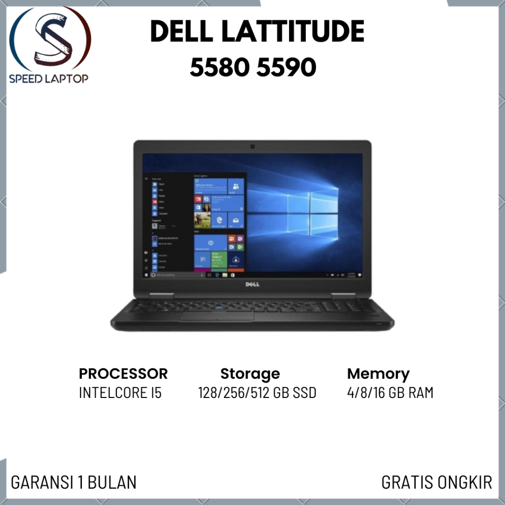 Jual Laptop Dell Latitude 5580 5590 RAM 16GB/512GB Intel Core i5 Second Bergaransi | Shopee ...